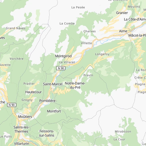 CARTE DE BOURG-SAINT-MAURICE : Situation géographique et population de ...