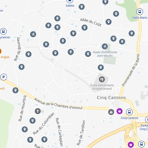 CARTE DE ANGLET : Situation géographique et population de Anglet en ...