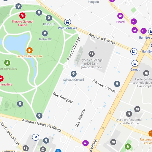 CARTE DE BORDEAUX : Situation géographique et population de Bordeaux en ...