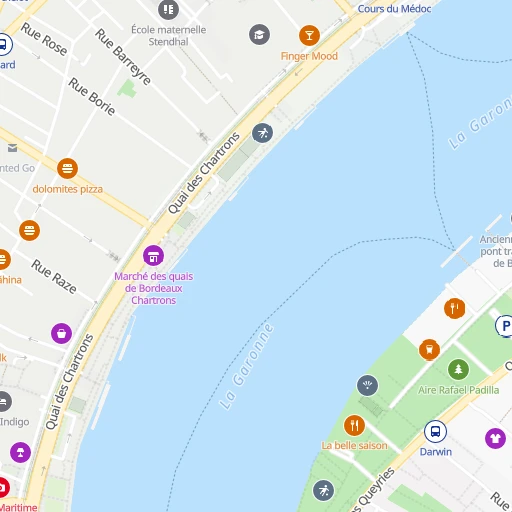 CARTE DE BORDEAUX : Situation géographique et population de Bordeaux en ...