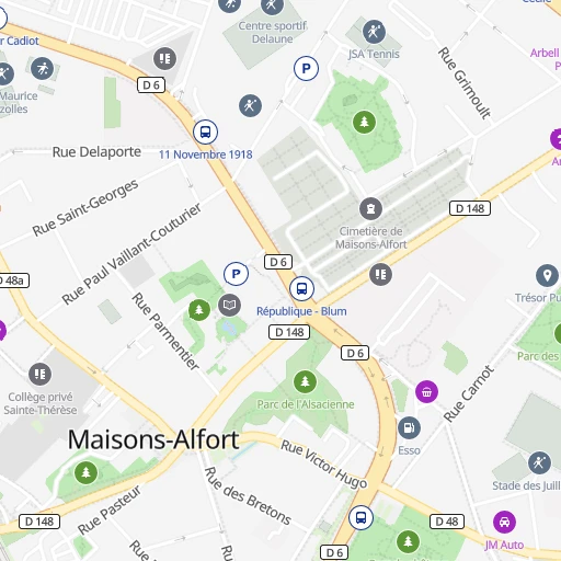 CARTE DE ALFORTVILLE : Situation géographique et population de ...