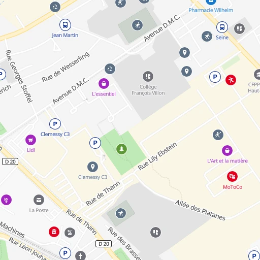 CARTE DE MULHOUSE : Situation géographique et population de Mulhouse en ...