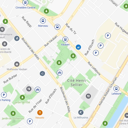 CARTE DE MULHOUSE : Situation géographique et population de Mulhouse en ...