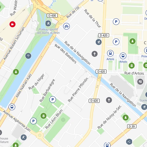 CARTE DE MULHOUSE : Situation géographique et population de Mulhouse en ...